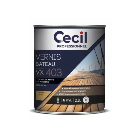 Vernis extérieur VX403 Incolore brillant - Manubricole | manubricole.com