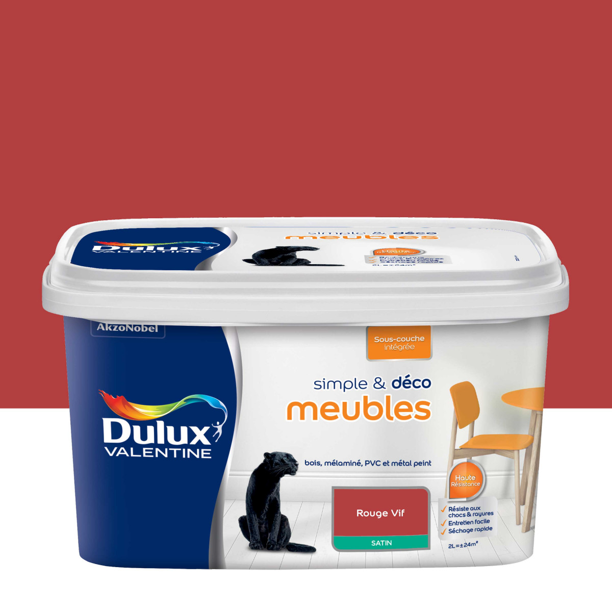 Peinture Simple & Déco Meubles Rouge Vif - Manubricole | manubricole.com